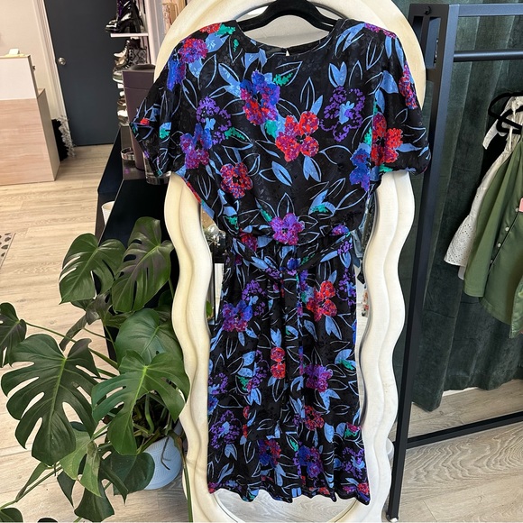 Vintage | Dresses | Vintage Cadaz Black Floral Silk Dress | Poshmark